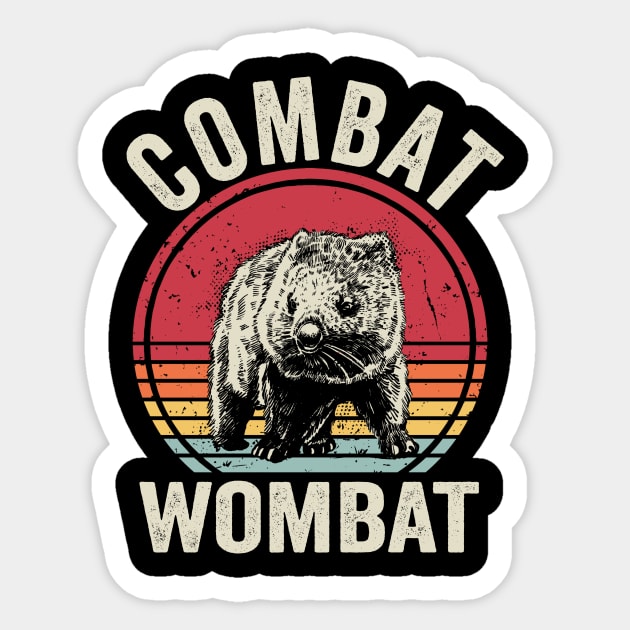Combat Wombat Funny - Wombat - Sticker | TeePublic