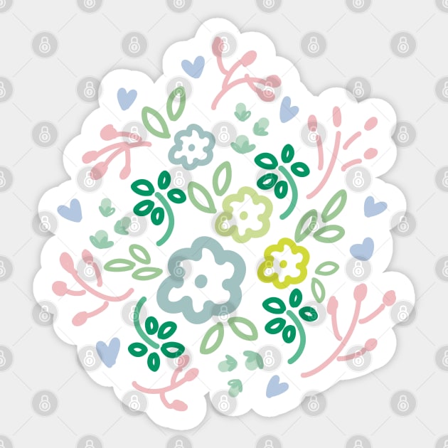 Doodle Pastel Flower - Doodle - Sticker | TeePublic