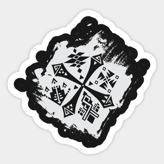 Guild Hunters Crest Splash WHITE - Monster Hunter - Sticker | TeePublic