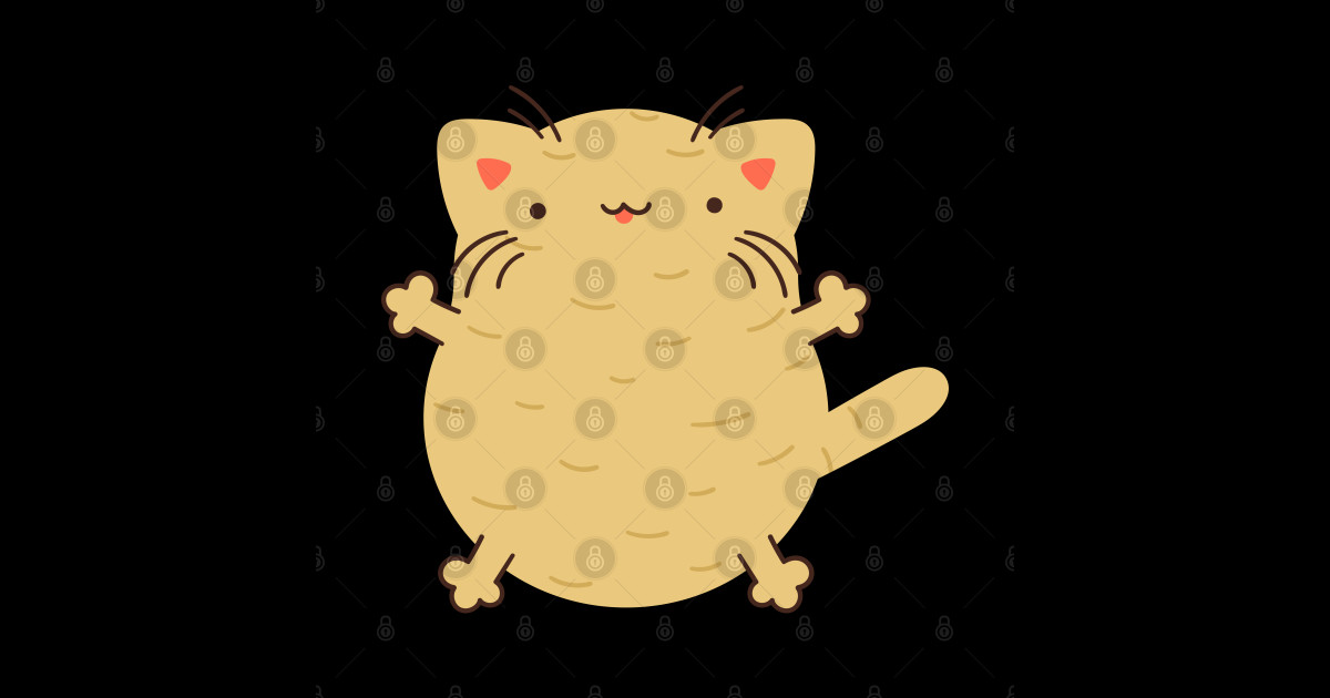 Happy potato cat - Catato - Posters and Art Prints | TeePublic