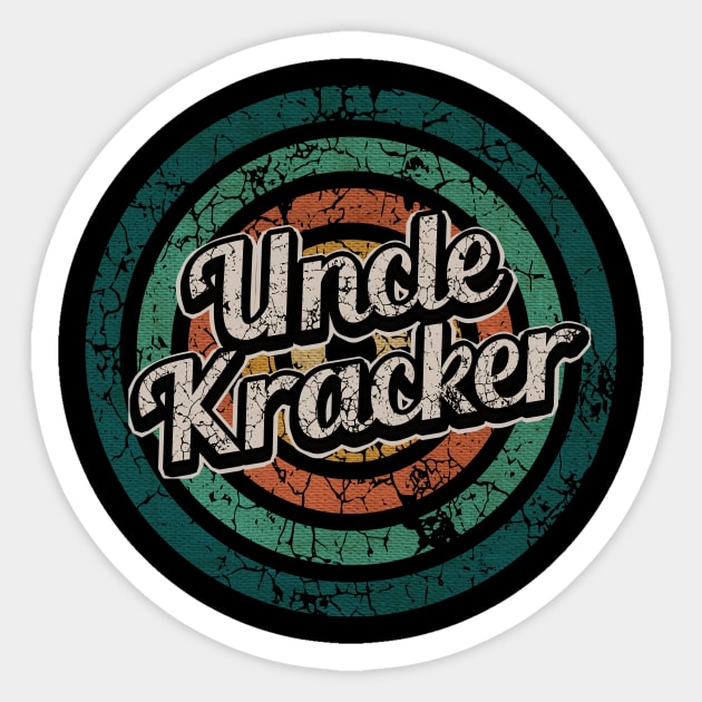 Uncle Kracker // Retro Circle Crack Vintage - Uncle Kracker - Sticker ...