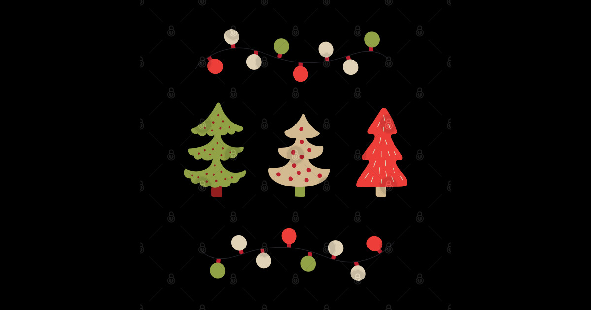 Christmas Trees and Lights Holiday Season - Christmas Gifts - Sticker ...