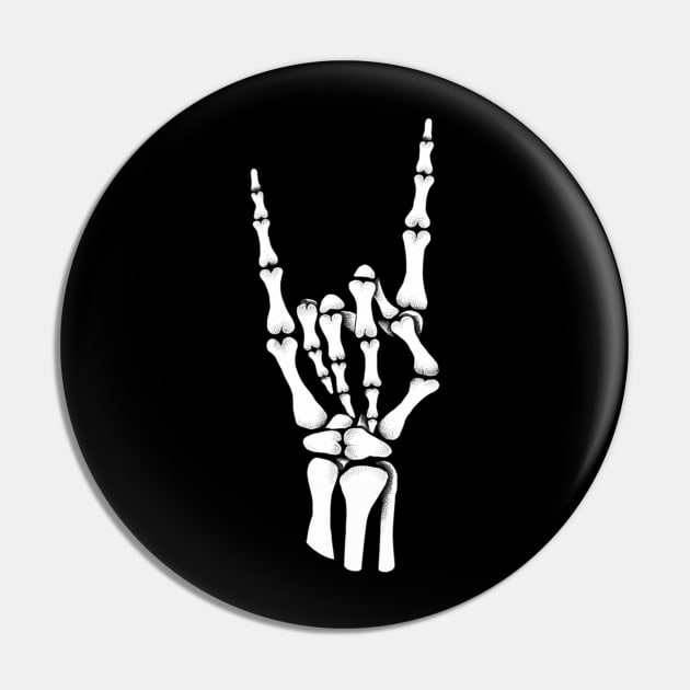 Skeleton Hand Devil Horns Rock Hand Gesture - Skeleton Hand Devil Horns ...