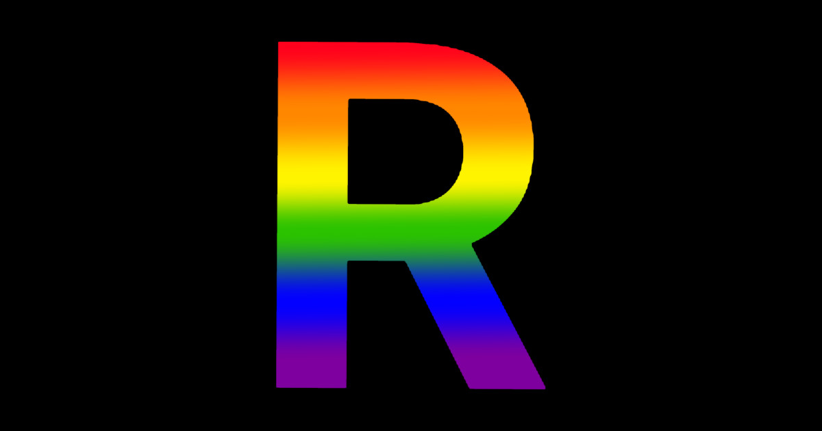 Rainbow Letter R - Rainbow - Sticker | TeePublic
