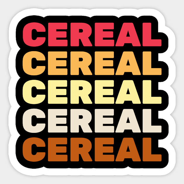 Cereal Vintage Food - Cereal - Sticker | TeePublic
