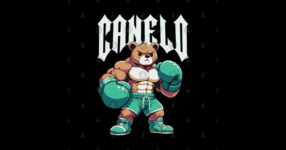 Canelo Alvarez Teddy Bear - Canelo Alvarez - Sticker | TeePublic