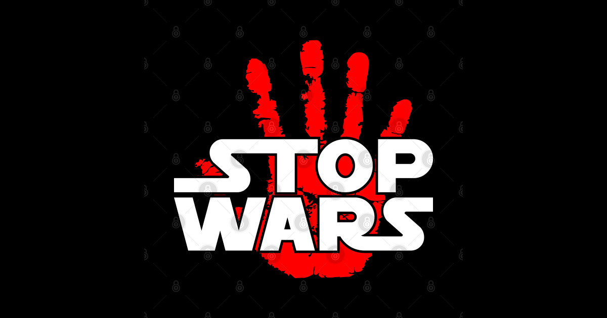 STOP WARS | BOLD AND CLEAN - Stop War - Sticker | TeePublic