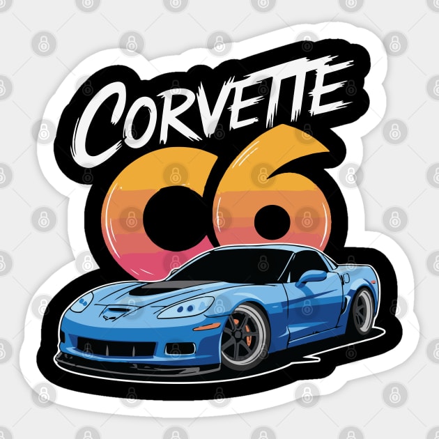 Chevrolet Corvette C6 Car Art Funny Gift - Corvette C6 - Sticker ...