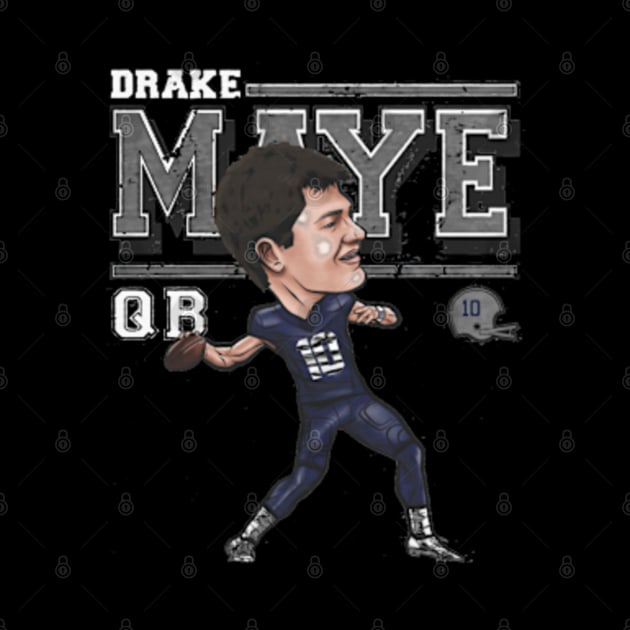Drake Maye New England Cartoon - Drake Maye - Pillow | TeePublic