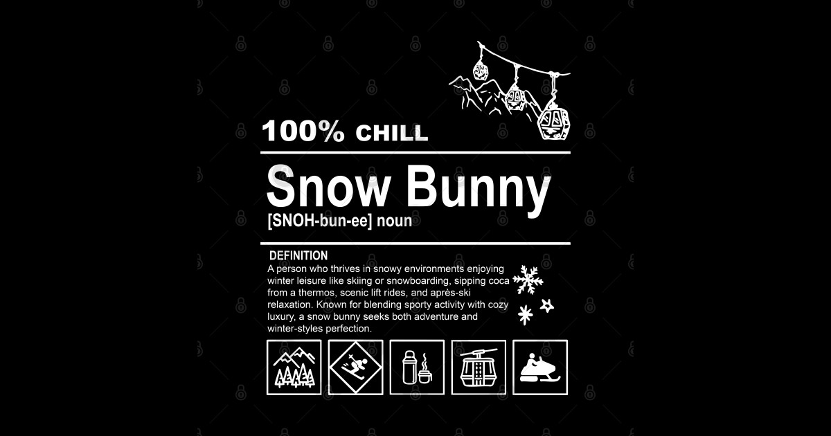 Snow Bunny Funny - Snow Bunny - Sticker | TeePublic