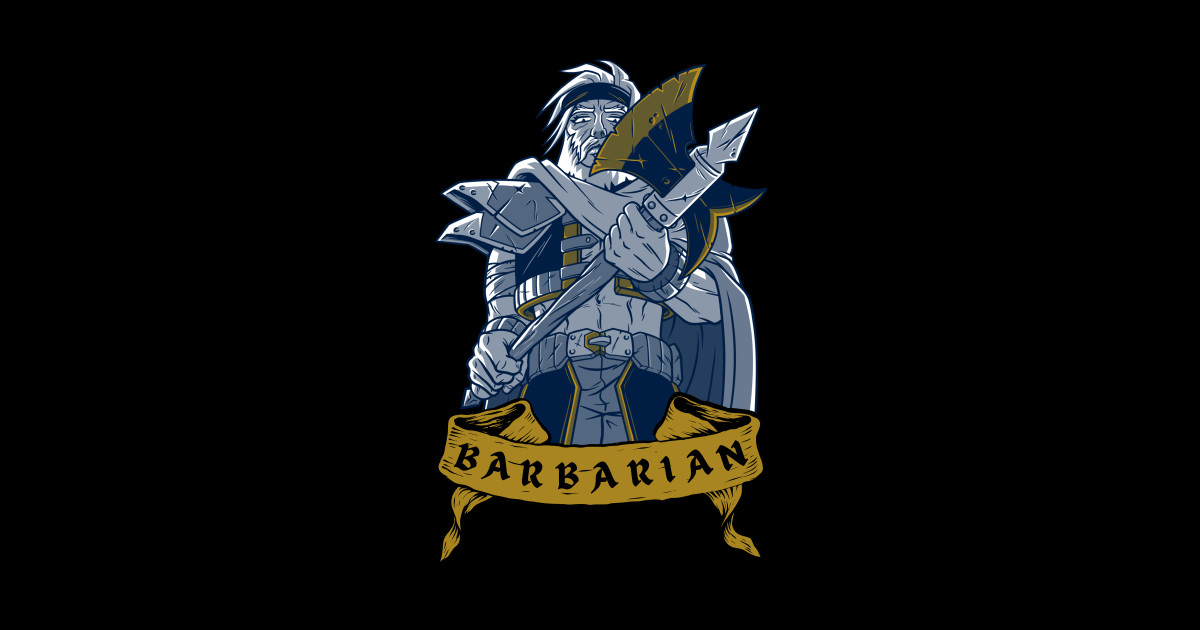Barbarian with Axe - DnD/Fantasy - Barbarian - Tapestry | TeePublic