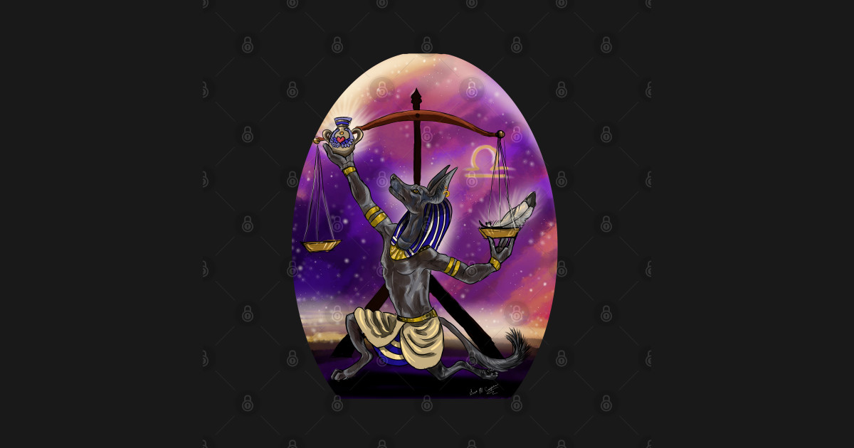 Zodiac Art Libra with Egyptian Spin - Libra Zodiac Art - T-Shirt ...