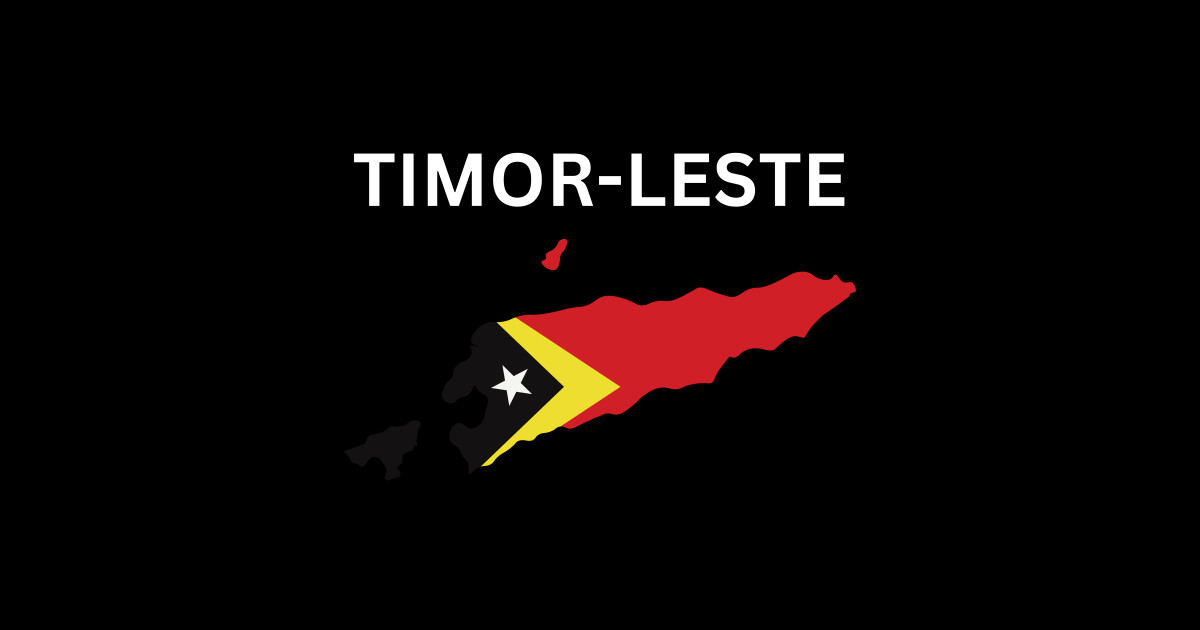 Timor-Leste Flag Map - Timor Leste - Sticker | TeePublic
