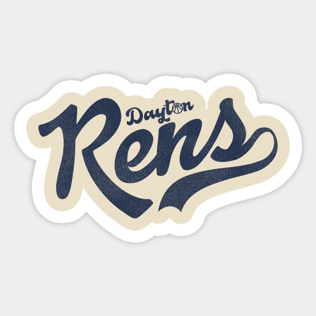 Defunct Dayton Rens Basketball Team - Basketball - Sticker | TeePublic