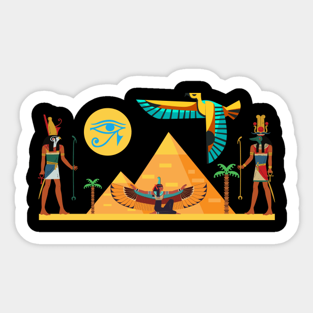 Ancient Egypt Pyramid guards - Ancient Egypt History - Sticker | TeePublic