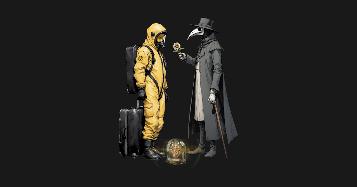 Hazmat Suit and Plague Doctor - Plague Doctor - T-Shirt | TeePublic