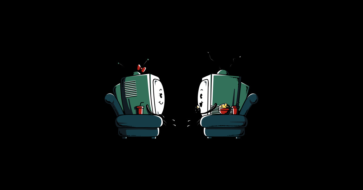 Watching TV - Television - Sticker | TeePublic