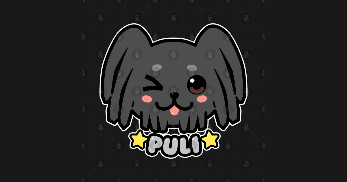 KAWAII Puli Dog Face - Puli - T-Shirt | TeePublic