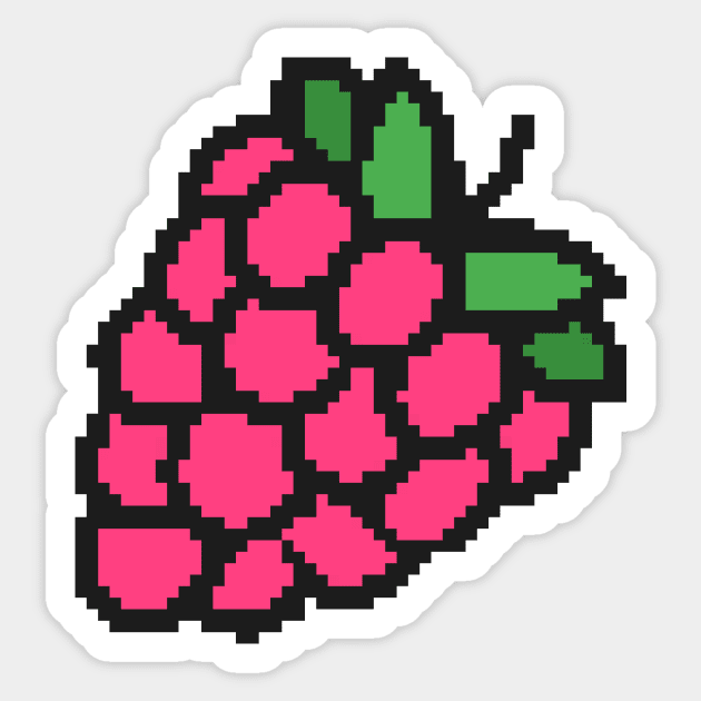 Raspberry Pixel Art - Raspberry Sorbet - Sticker | TeePublic