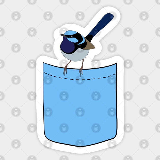 Pocket Fairy Wren - Fairy Wren - Sticker | TeePublic