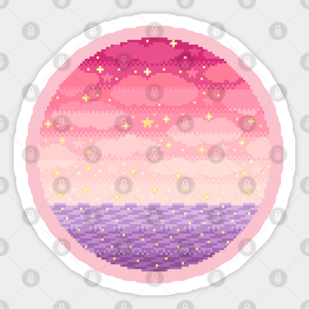 Aesthetic Pixel Art - Anime - Sticker | TeePublic