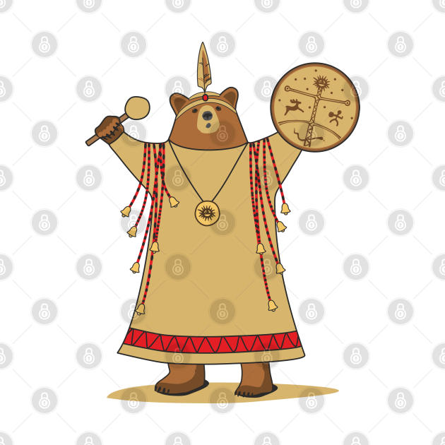 Bear Shaman - Animals - Kids T-Shirt | TeePublic