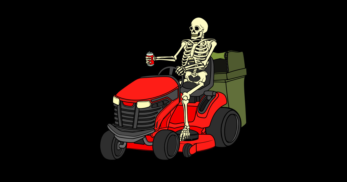 Lawn Care - Skeleton - Sticker | TeePublic