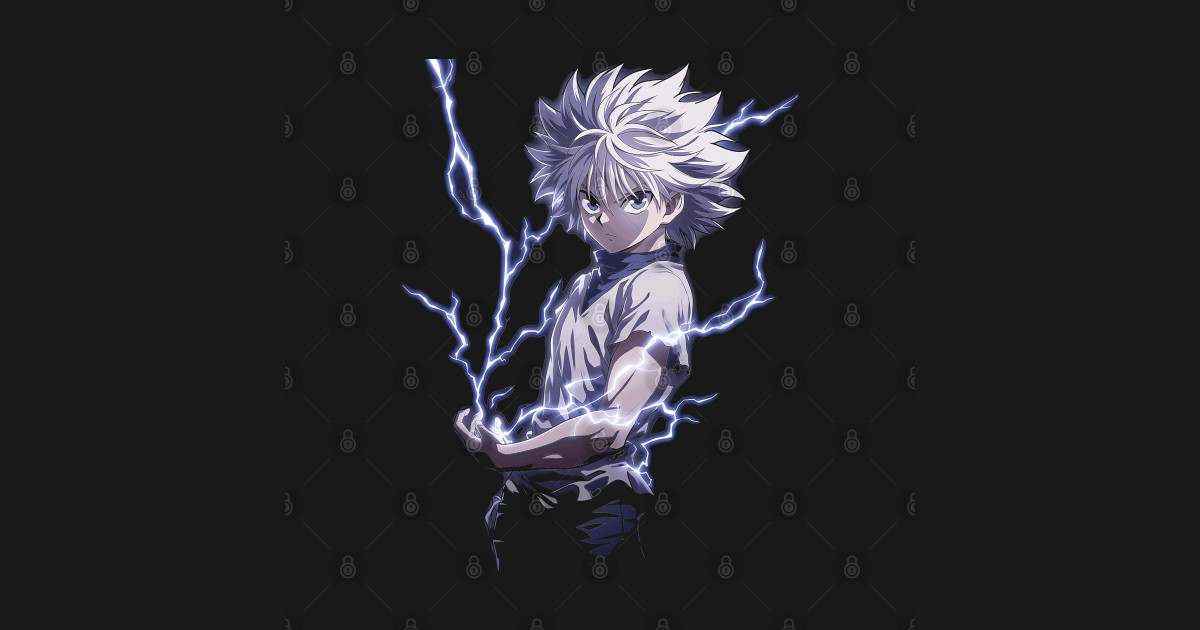 Killua Zoldyck Lightning Assassin Pose - Killua Zoldyck - T-Shirt ...