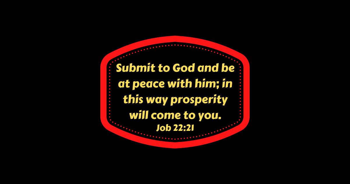 Bible Verse Job 22:21 - Job 22 21 - Sticker | TeePublic