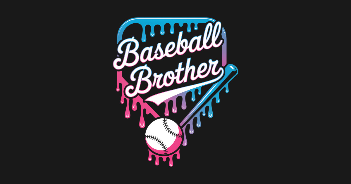Brother Baseball Ice Cream Drip Birthday Game Day - Ice Cream Drip ...