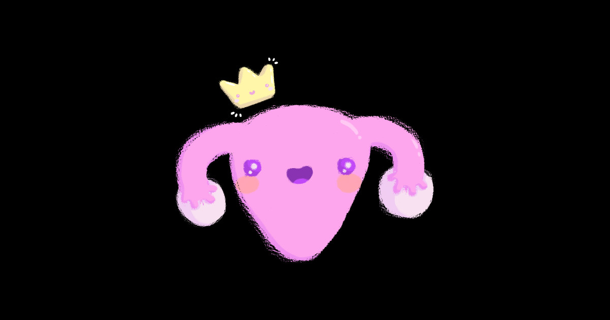 Queen Cuterus - Super Cute Kawaii Uterus - Cuterus - Sticker | TeePublic