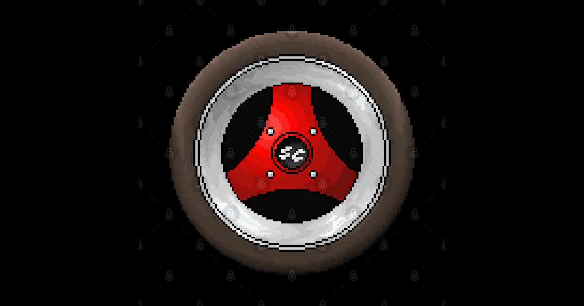Pixelart 3 Spoke Wheel - Wheel - Sticker | TeePublic
