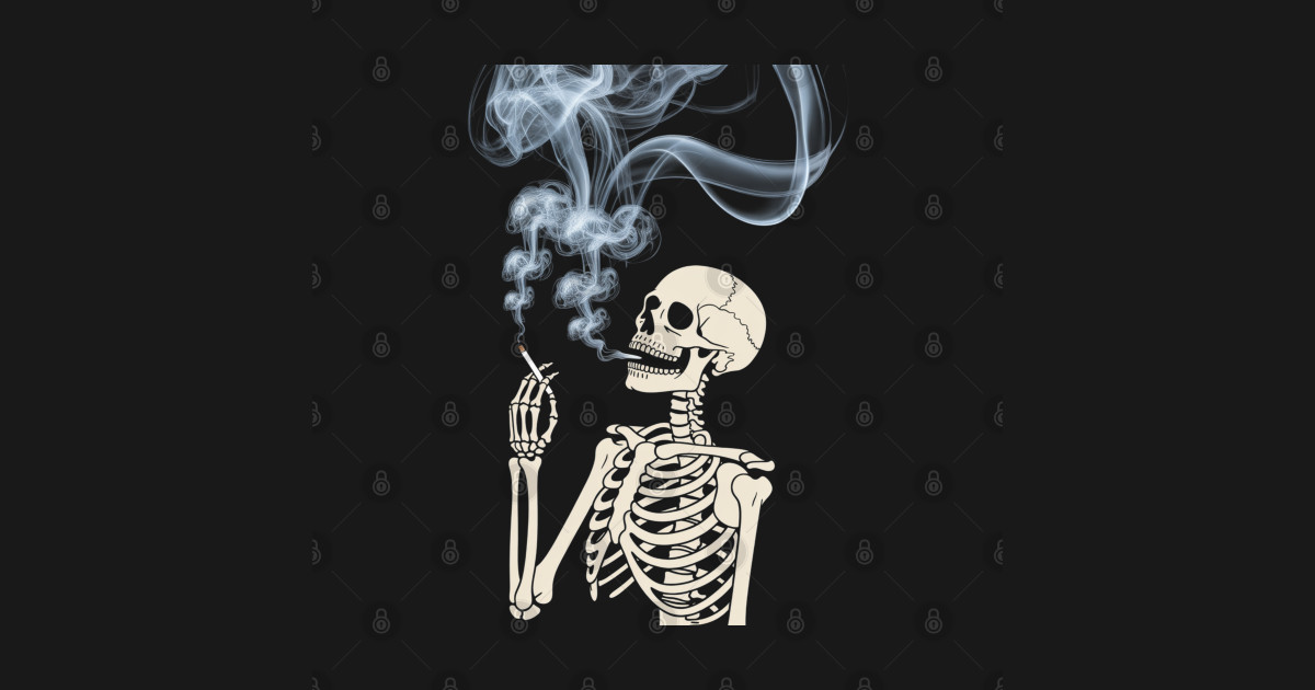 Skeleton Smoking Joint Smoker Cannabis Stoner Weed 420 Day - Skeleton ...