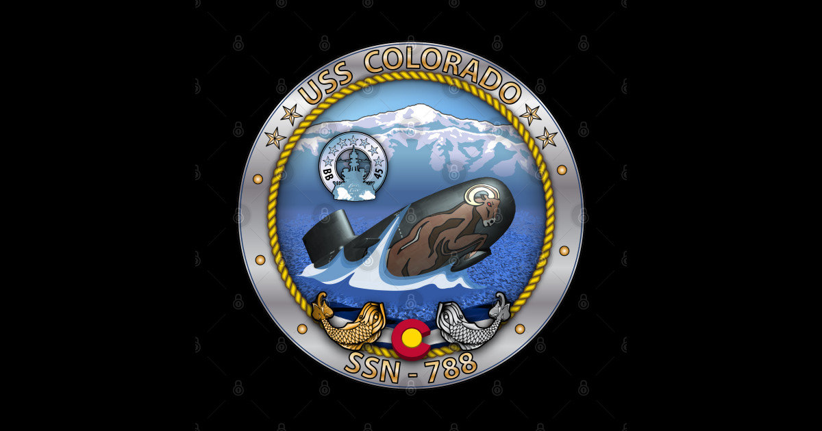 USS Colorado Crest - Ssn 788 Crest - T-Shirt | TeePublic
