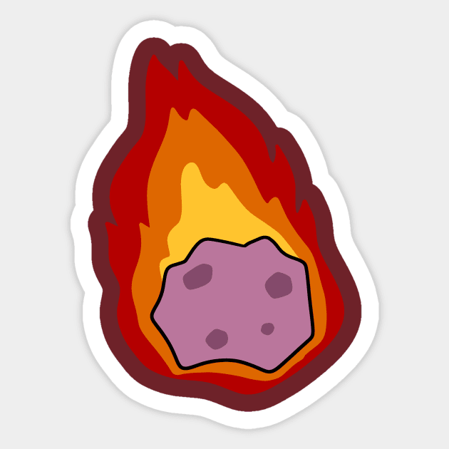 flaming asteroid