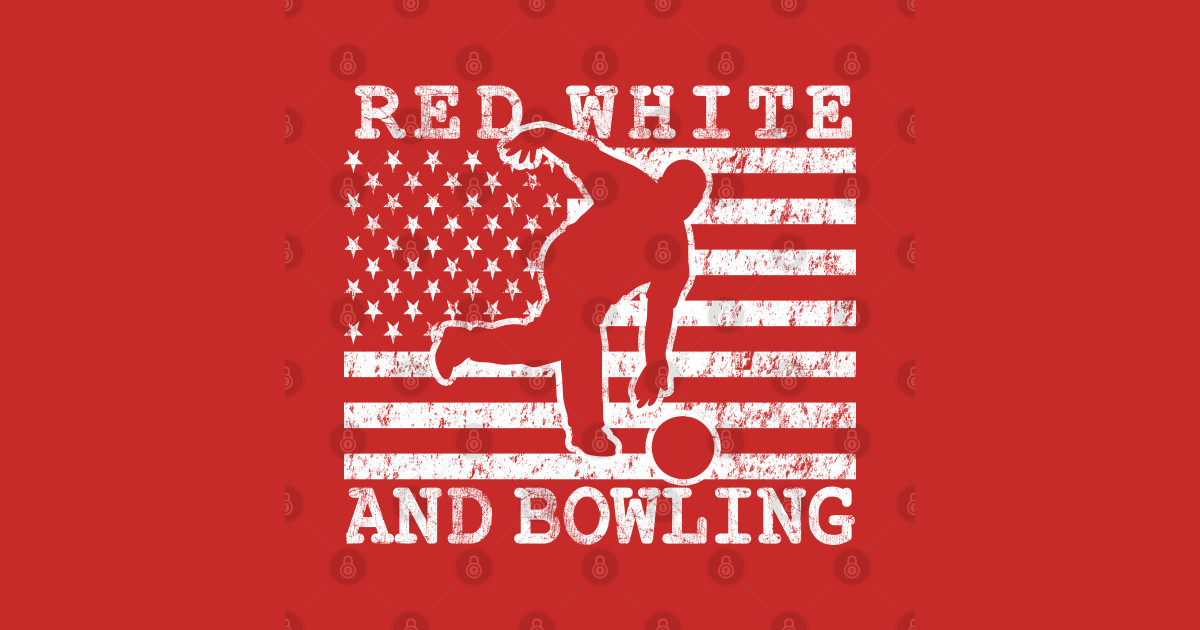 American Flag Bowling USA Patriotic Bowler Gifts - Bowling - T-Shirt ...