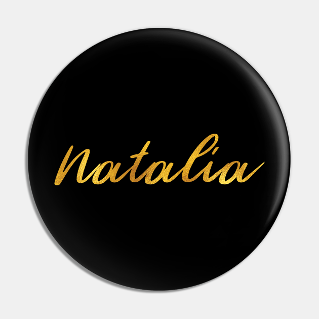 Natalia Name Hand Lettering in Faux Gold Letters - Natalia - Pin ...