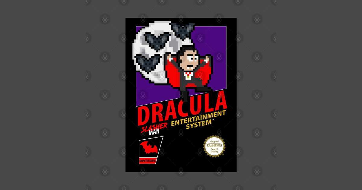 Dracula Retro 8-Bit - Dracula - T-Shirt | TeePublic