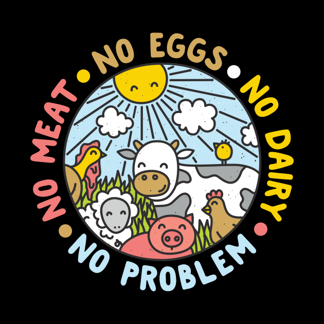 No Meat No Eggs No Dairy No Problem Vegan - Vegan - Pin | TeePublic No Meat No Eggs No Dairy No Problem Vegan - Vegan - Pin | TeePublic