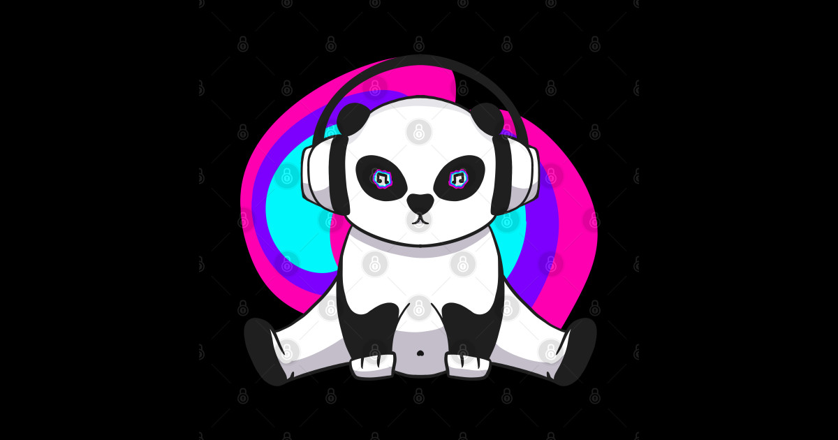 Hypno panda music lover - Music - T-Shirt | TeePublic