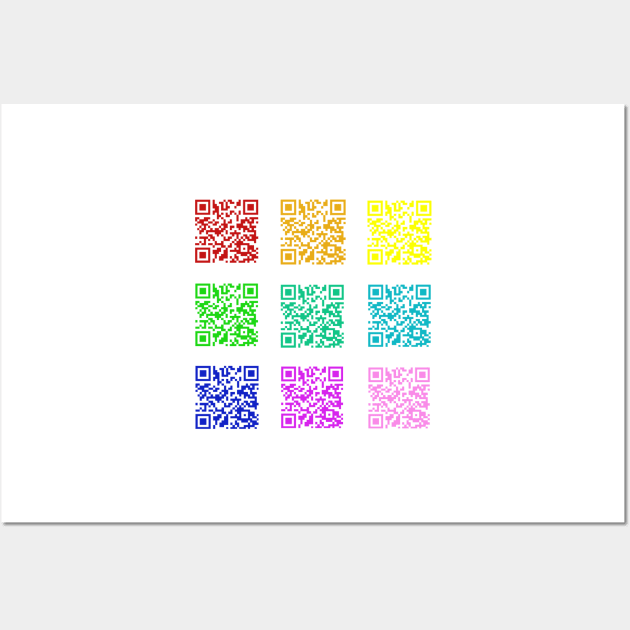 Rainbow Rickroll QR Code Sticker Pack - Rainbow - Posters and Art ...
