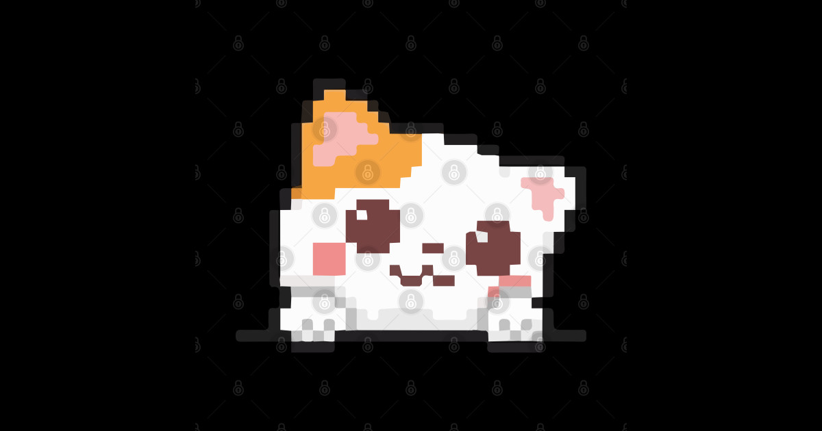 Pixel Cat - Pixel - Sticker | TeePublic