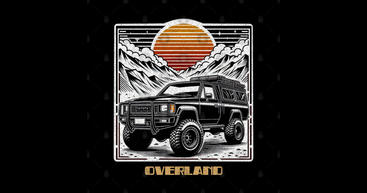 Retro overland Toyota - Overlanding - Sticker | TeePublic