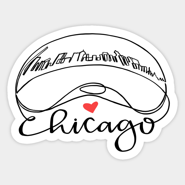 Chicago Cloud Gate "Bean" - Chicago - Sticker | TeePublic