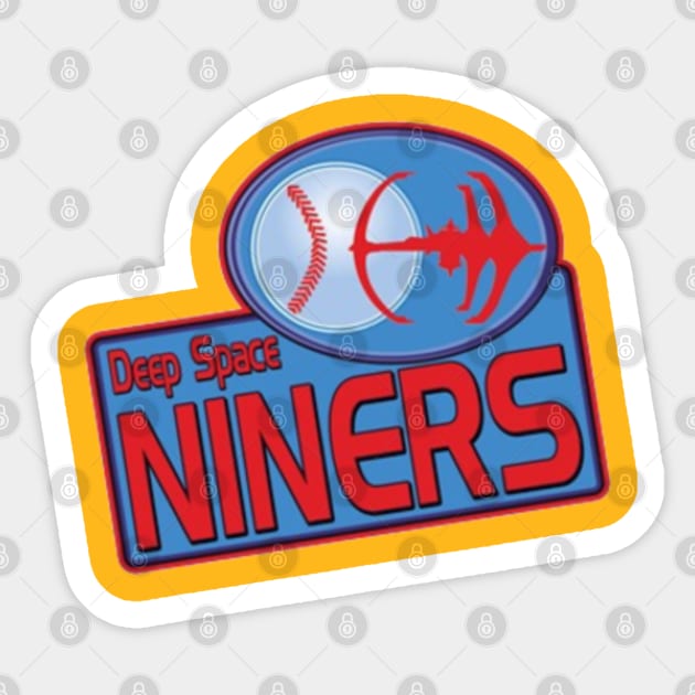 Deep Space Niners - Logo - Baseball Design - Sticker | TeePublic