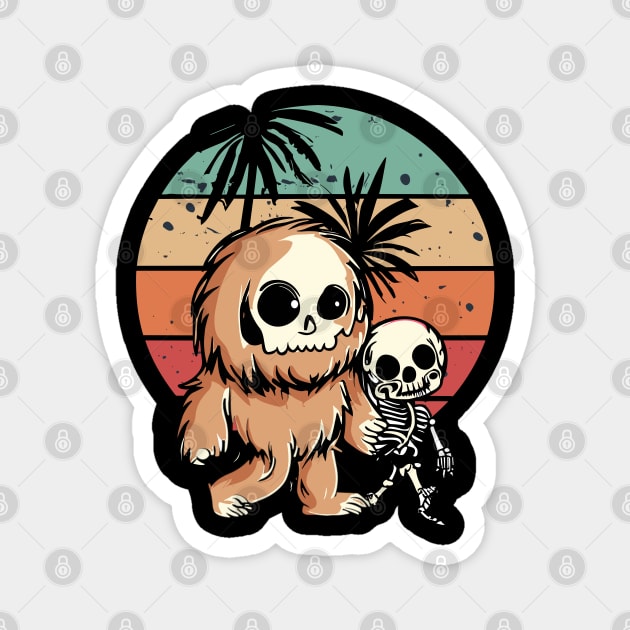 Cute Kawaii Anime Skeleton Sasquatch Bigfoot - Bigfoot - Magnet | TeePublic