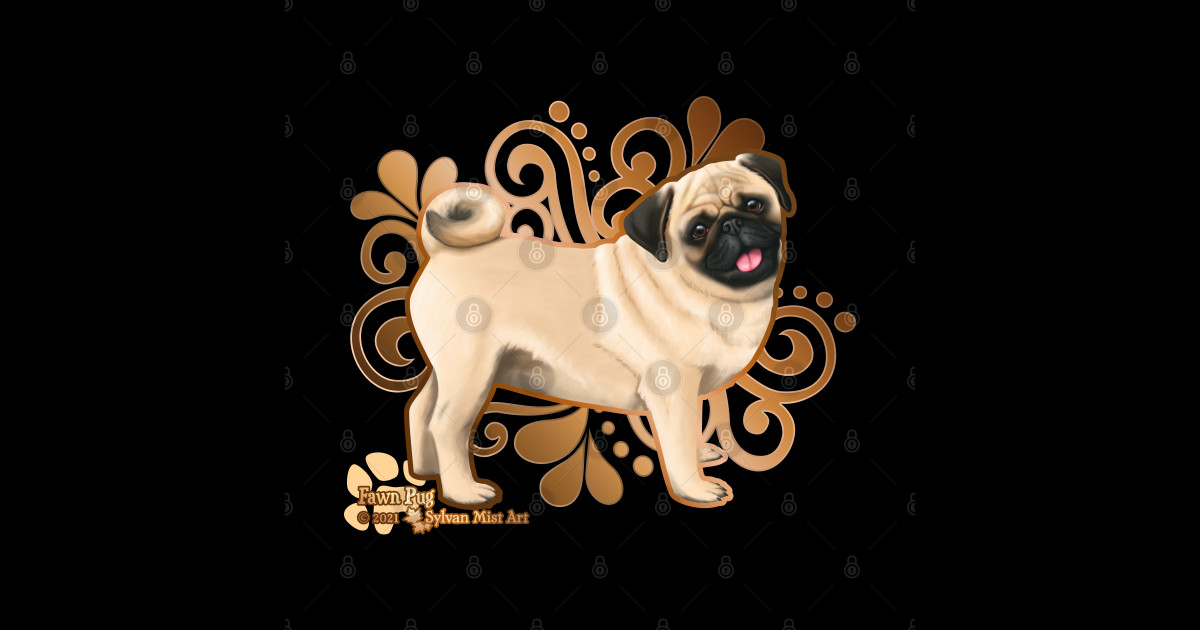 Fawn Pug - Pugs - Sticker | TeePublic