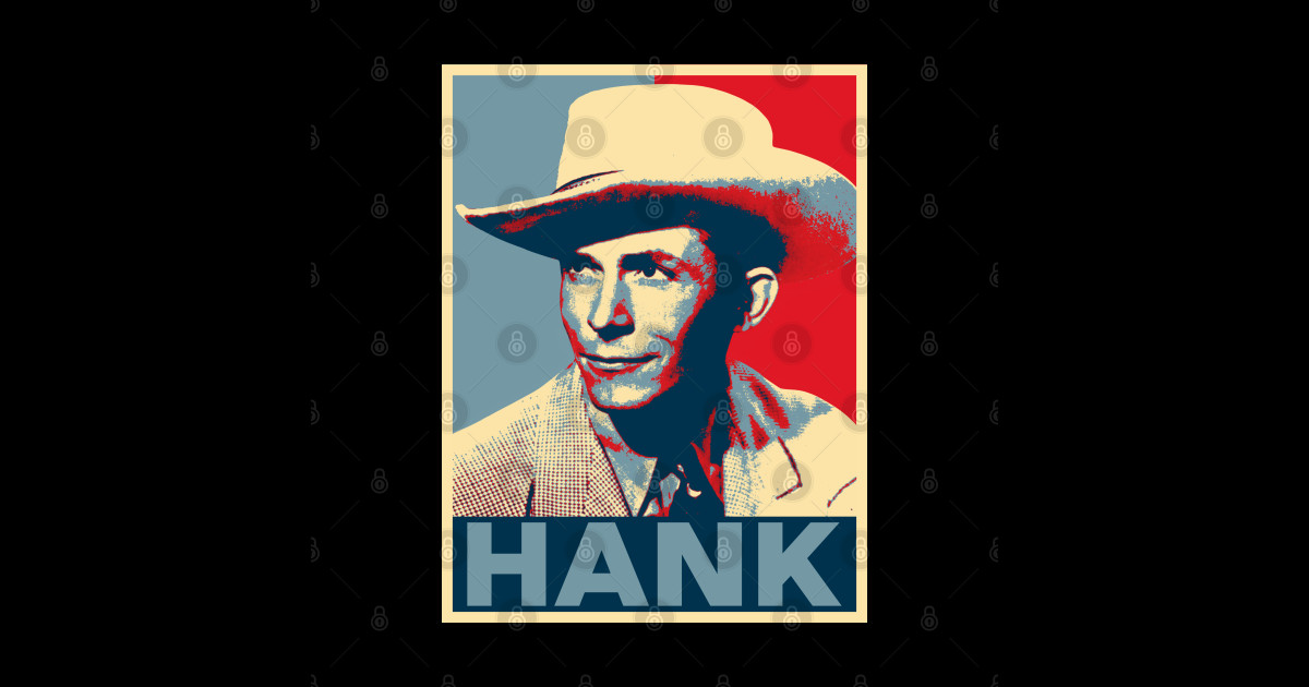 Hank Williams Retro Hope Style - Hank Williams - Sticker | TeePublic