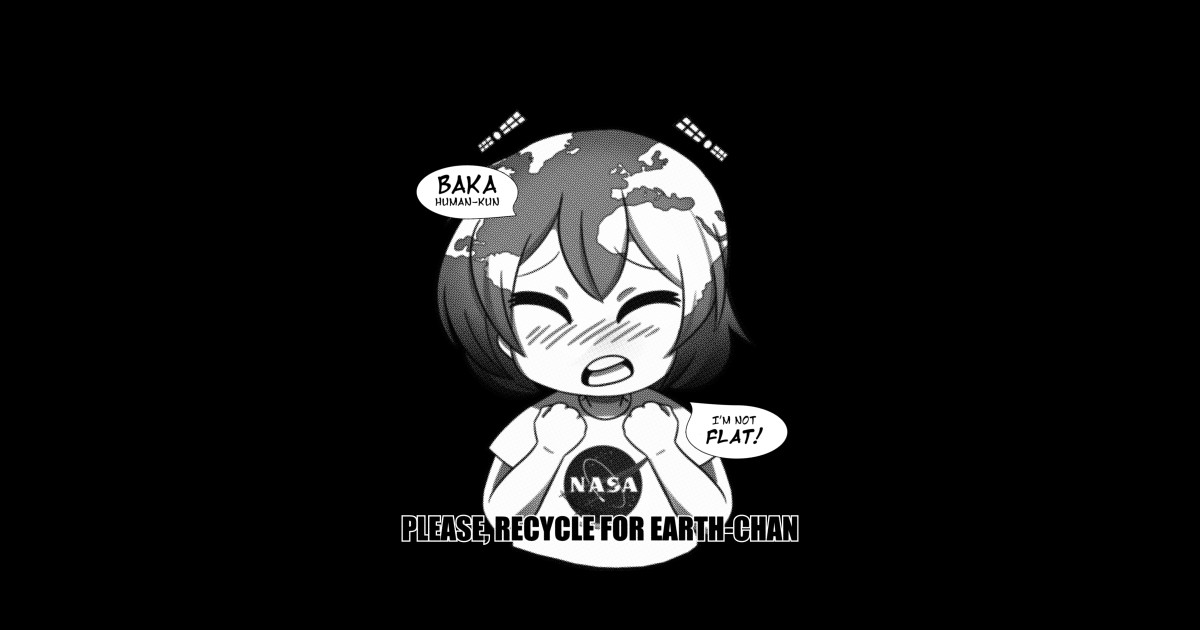 Earth-chan manga mode - Earth Chan - Sticker | TeePublic
