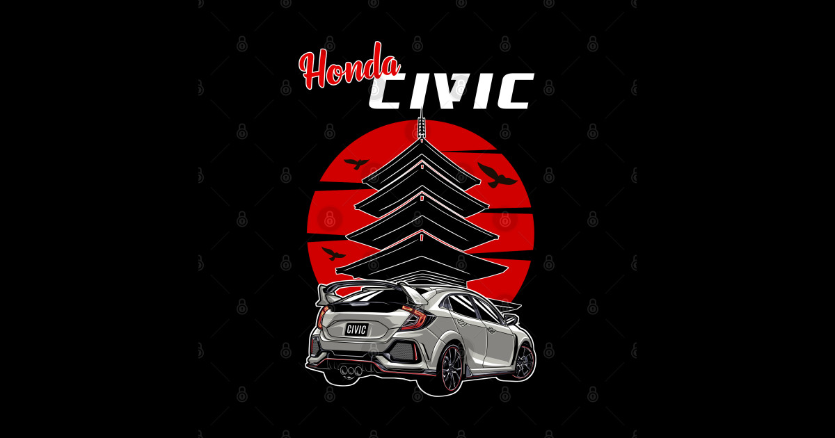 Honda Civic Type R - Civic - Sticker | TeePublic